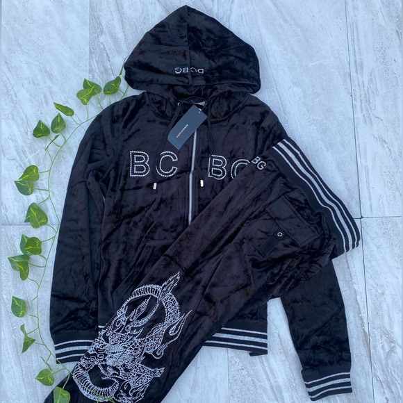 BCBG | Pants & Jumpsuits | Bcbg Tracksuit Set Zip Up Y2k Velour ...